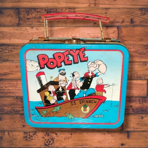 Kitchen | Popeye Vintage Lunch Box Red And Blue | Poshmark